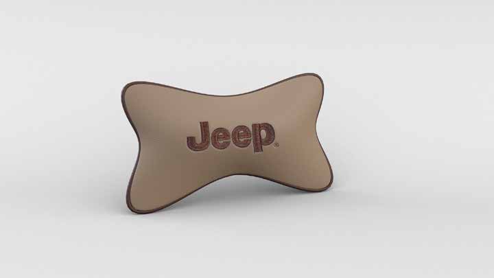 NECK REST BOW LEATHER EMBROIDERY BEIGE - Jeep Nepal